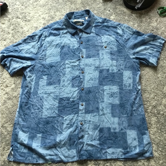 batik bay | Shirts | Vintage Batik Bay Mens Short Sleeve Button Up ...